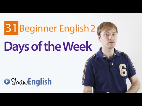 Days of the Week in English