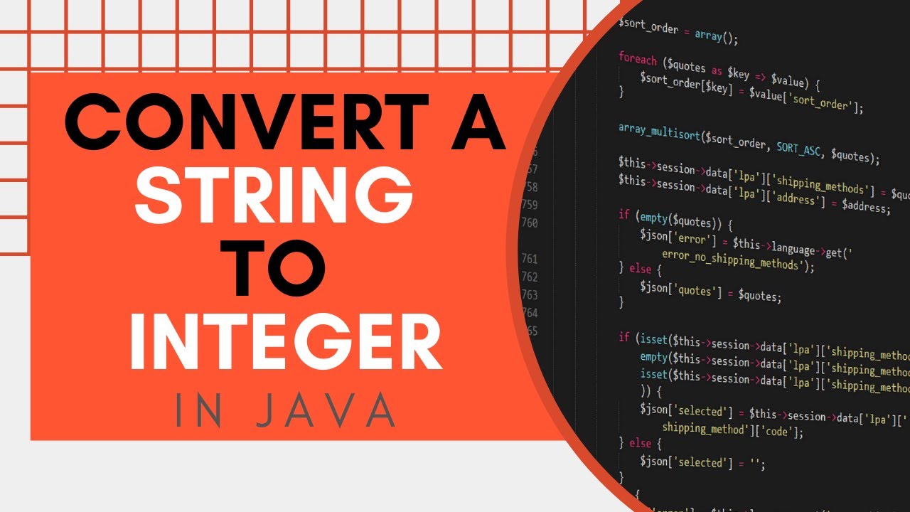 String To Int in Java: How to convert a Java String to an Integer