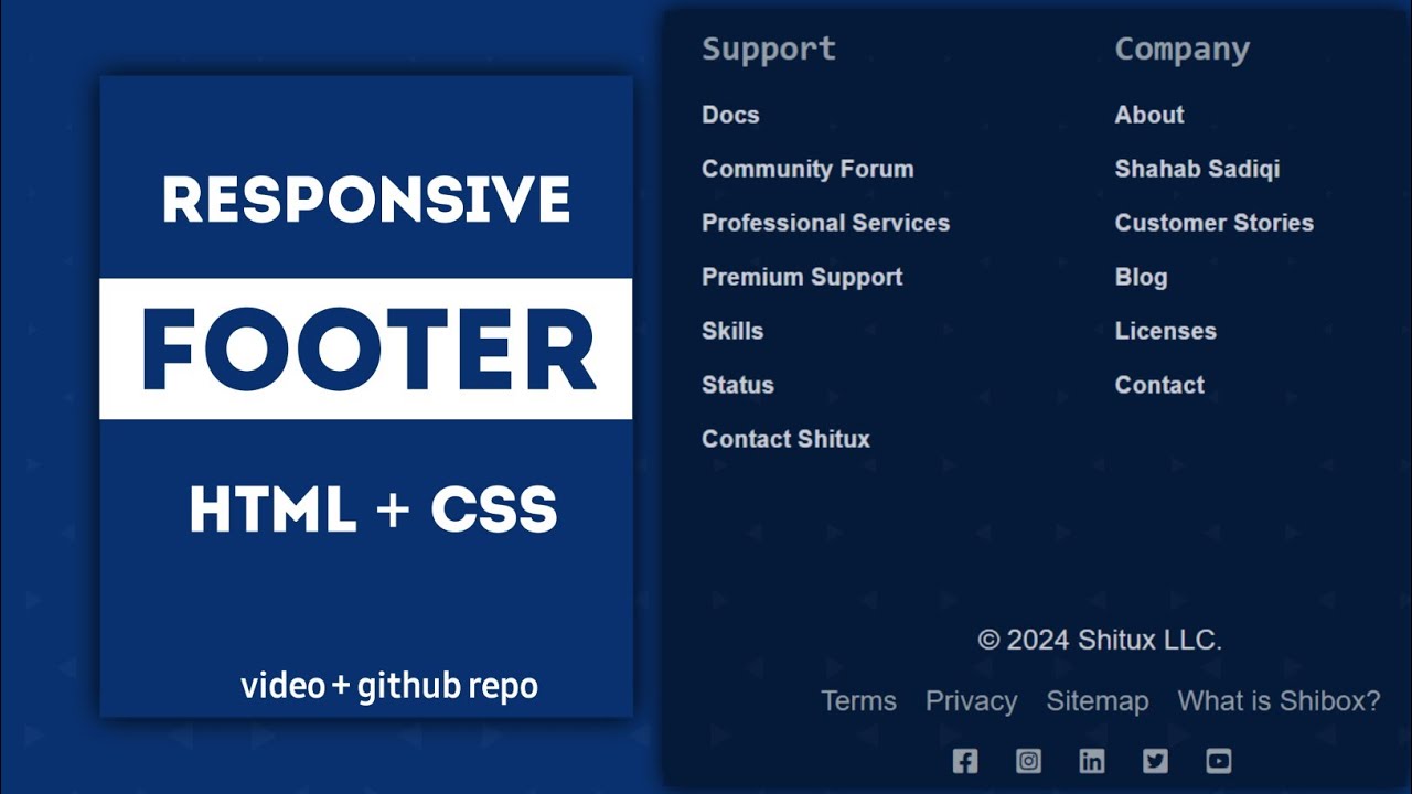 Creating a Responsive Footer with HTML and CSS | Web Design Tutorial