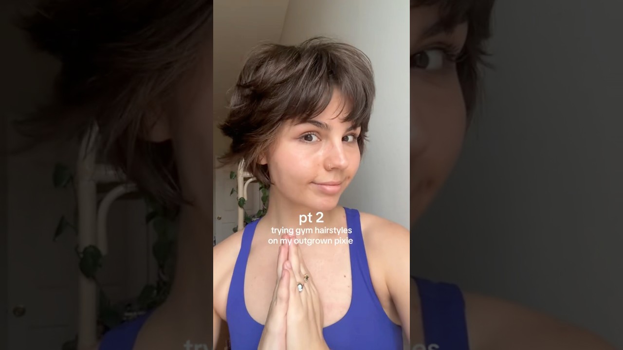 Trying our gym hairstyles on short hair 🧚🏼 #pixiecut #hairstyles