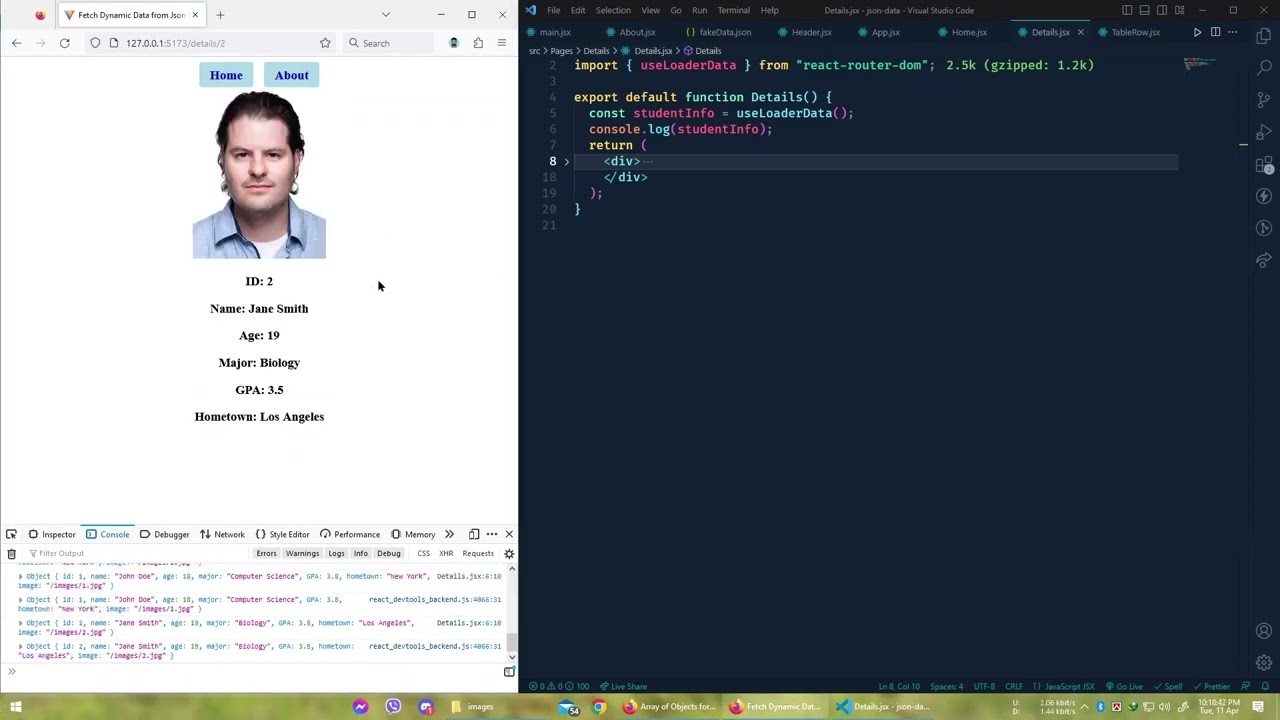 Load Dynamic Data From Json File