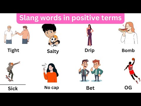 Slang words in positive Terms | English Vocabulary | Slang Words in English | The English Learner