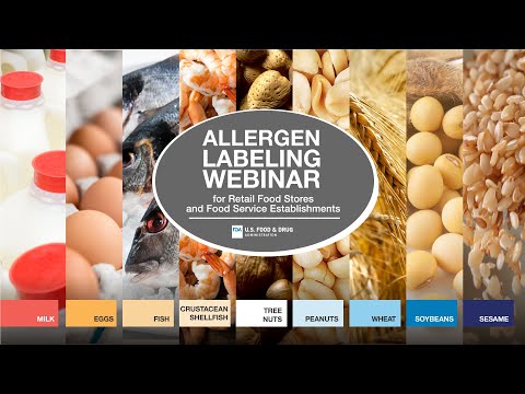 FDA Webinar on Allergen Labeling for Retail Food Stores and Food Service Establishments