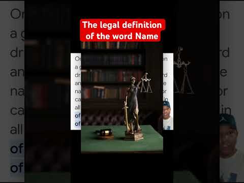 The legal definition of the word Name from Blacks law dictionary! #blackslaw #conspiracy #shorts