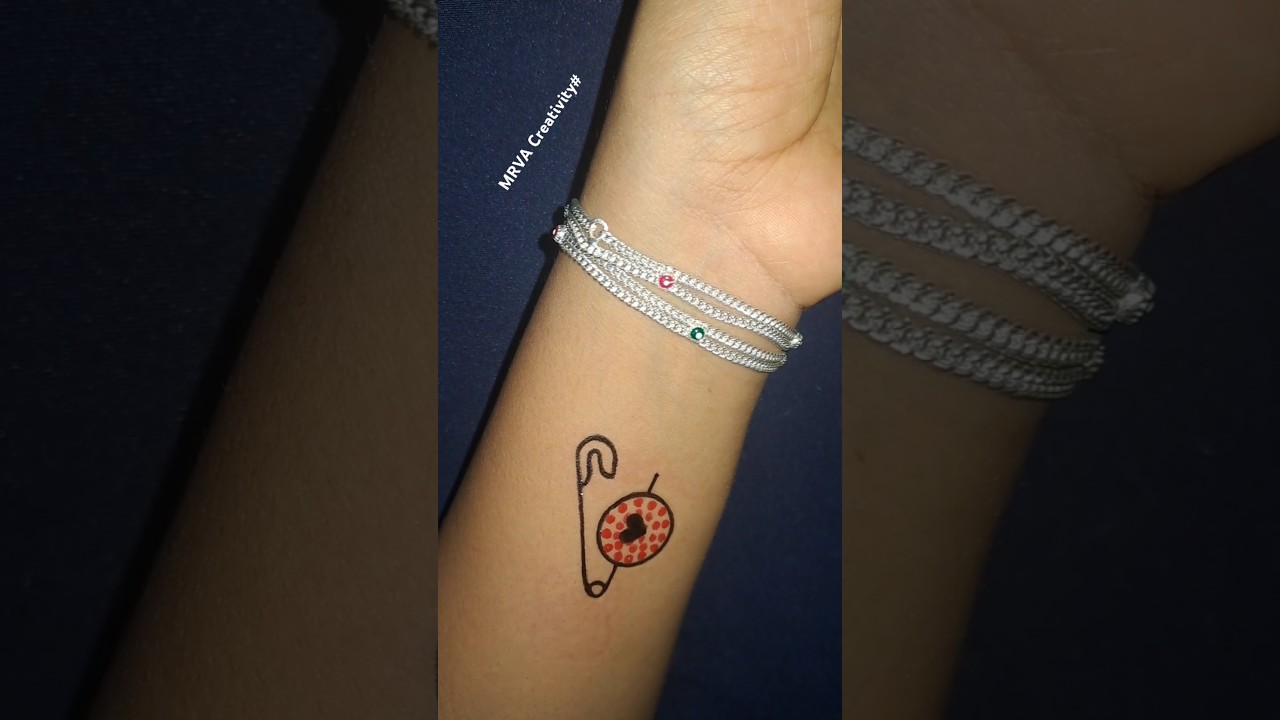 DIY PIN HEART TATTOO 👌👌❤️❤️👌🧷 #shorts #trendingtattoo #2k25 #amazing #Art #viral