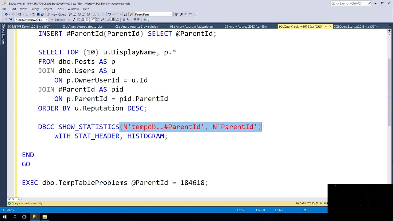 17 Cached Temp Tables