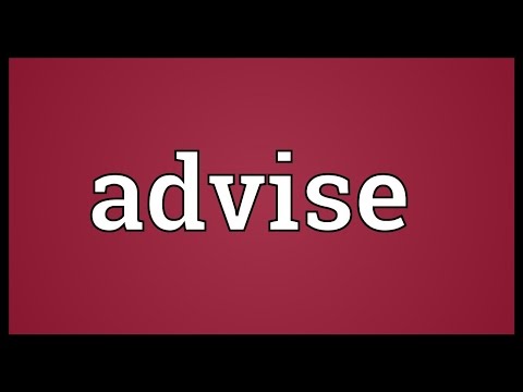 Advise Meaning