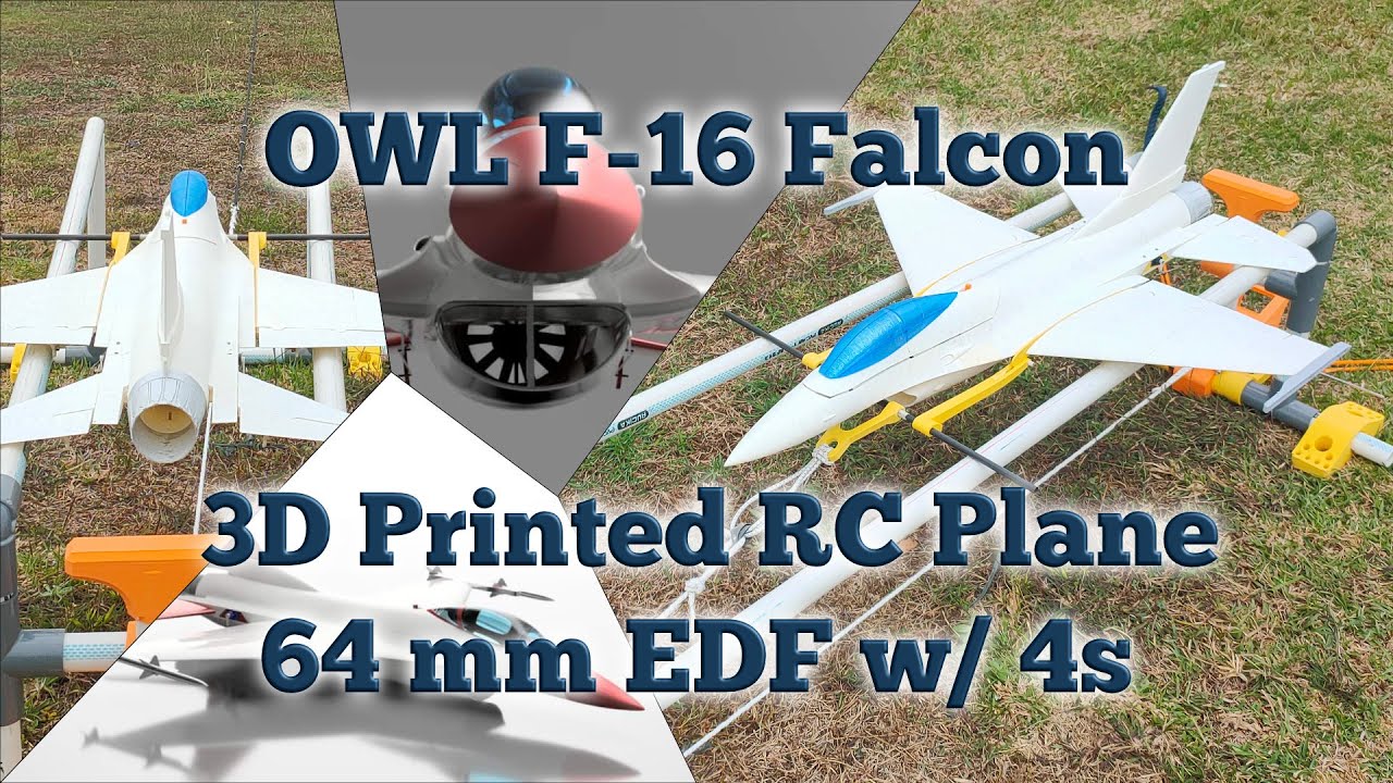 3D Printed RC Plane - OWL F-16 Falcon - 64mm | www.OWLplane.com