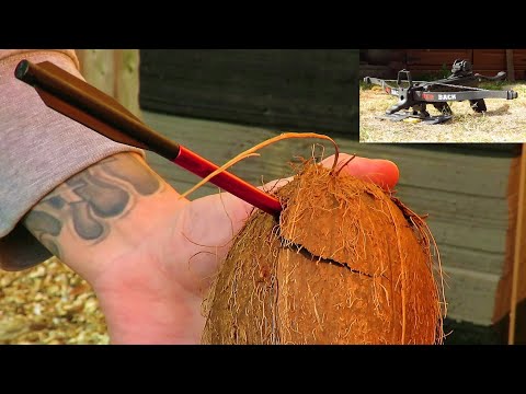 Hori-Zone Redback Pistol Crossbow Coconut Test (Various Bolts)