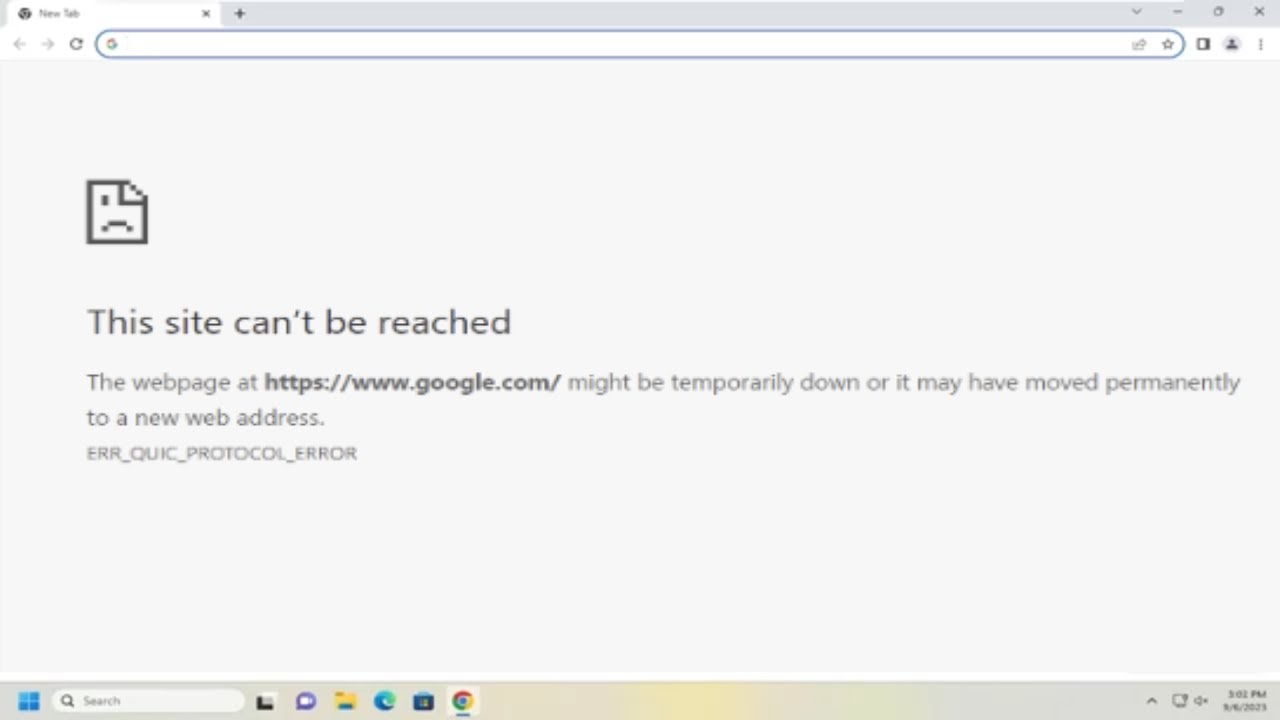 [FIXED] Google Chrome ERR QUIC PROTOCOL ERROR