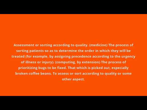 what is the meaning of triage.