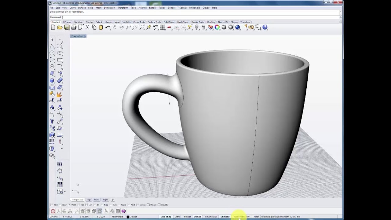 Rhino Cup with Handle