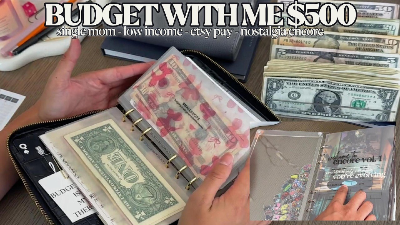 $500 Budget With Me | Etsy Income | Cash Stuffing l Nostalgia Encore vol.1 l Staying Consistent