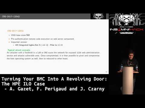 Turning your BMC into a revolving door: the HPE iLO case by Alexandre Gazet, Fabien Perigaud