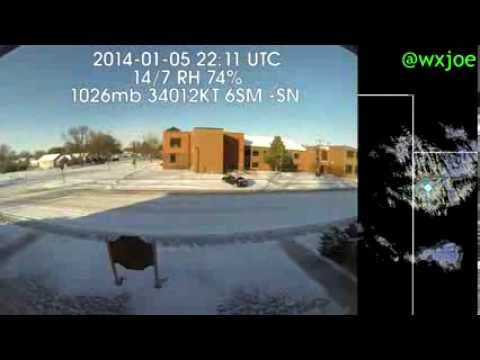 Jan 4-5, 2014 Snowfall Timelapse in Goodland, KS