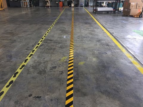 Mighty Line Floor Tape Vs Painting Install - Full Video.