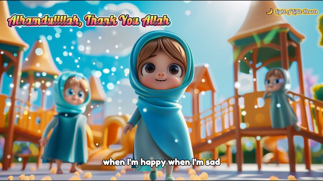 Alhamdulillah, Thank You Allah | Happy Islamic Kids Song | Arabic–English Nasheed