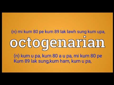 octogenarian meaning in English Ngawn