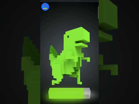 Dinosaur Game 3D || T Rex Game In 3D || google Fun #shorts #youtubeshorts #google