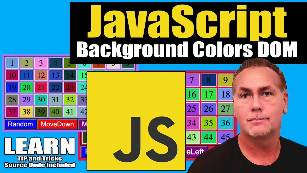 JavaScript DOM Select Update Page elements Background Fun with JavaScript Coding example exercise