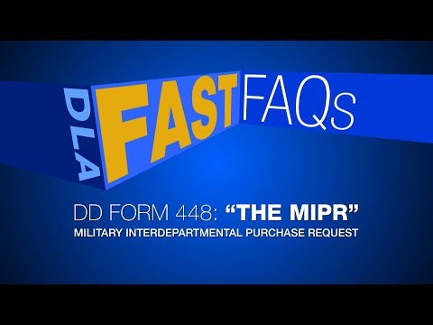 DLA Fast FAQs: How to fill out a MIPR (DLA Distribution NAS Sigonella)