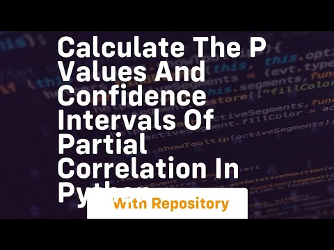 Calculate the p values and confidence intervals of partial correlation in python