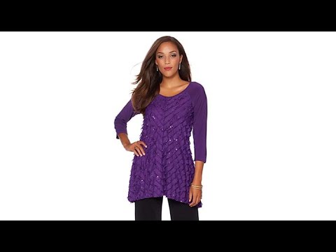 Antthony "City Style" Ruffle Sequin Top
