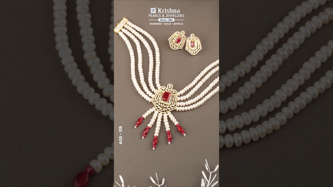 Pearl and Ruby necklace set