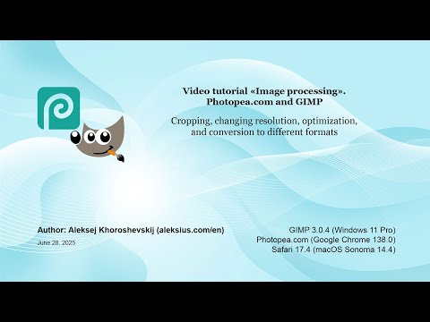 Image processing in Photopea.com and GIMP