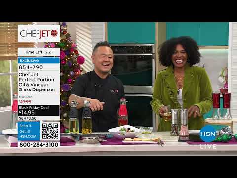 Chef Jet Perfect Portion Oil and Vinegar Glass Dispenser