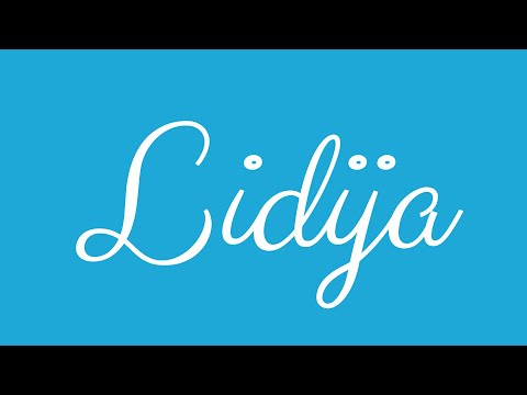 Learn how to Write the Name Lidija Signature Style in Cursive Writing