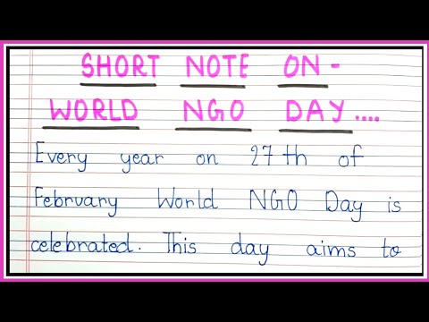 Short note on World NGO day/What is the full form of NGO/ NGO par Essay in English ||