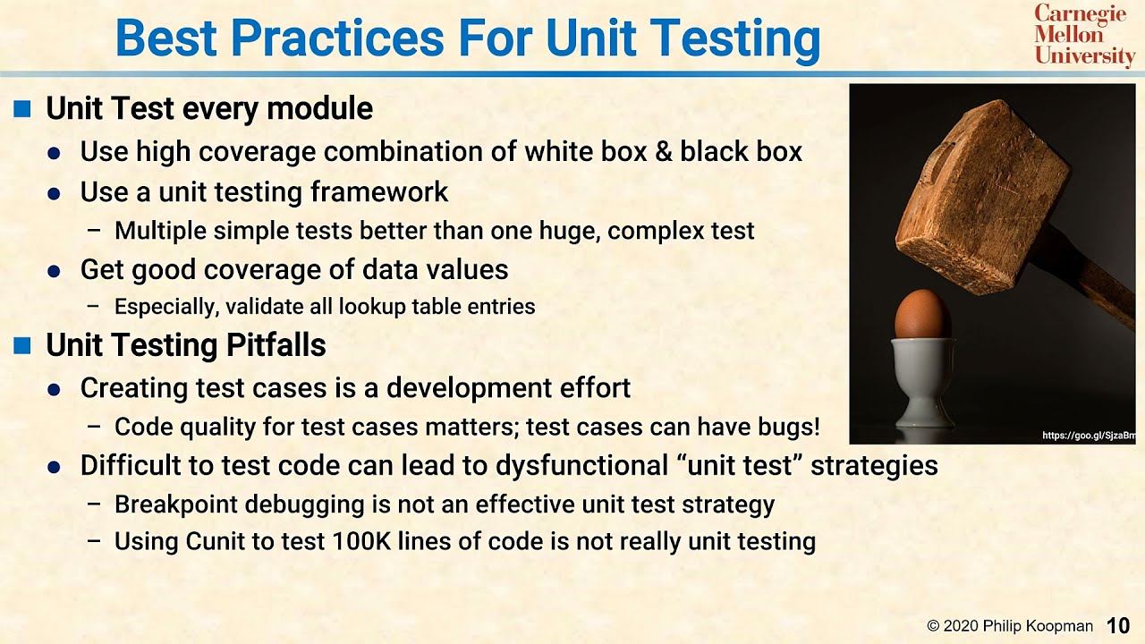 L16 10 Best Practices For Unit Testing