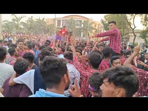 SARASWATI PUJA PROCESSION By Hostel Boys At Gangadhar Meher University , Sambalpur