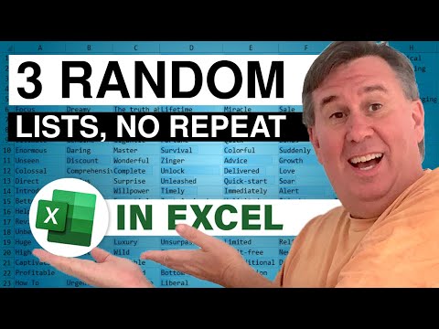Excel - How To Do A Random Number With No Repeats In Excel - Episode 1806