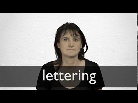 LETTERING definition and meaning | Collins English Dictionary