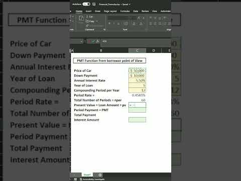 How to Calculate Car Loan Repayment in Excel - Step by Step Guide