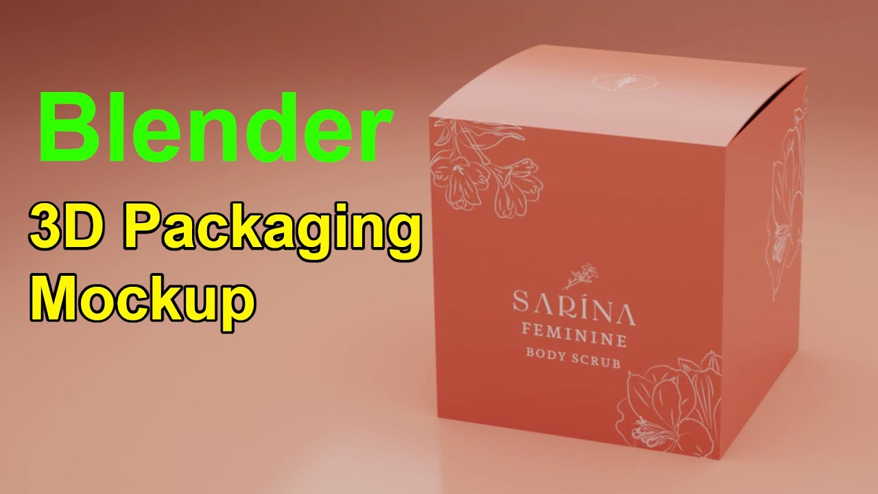 Quickly design 3D packaging mockup in blender