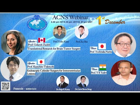 ACNS Webinar - Dec 1- Translational Research in Brain Trs & Endosc. Cylinder Sx in IntraVent. Trs