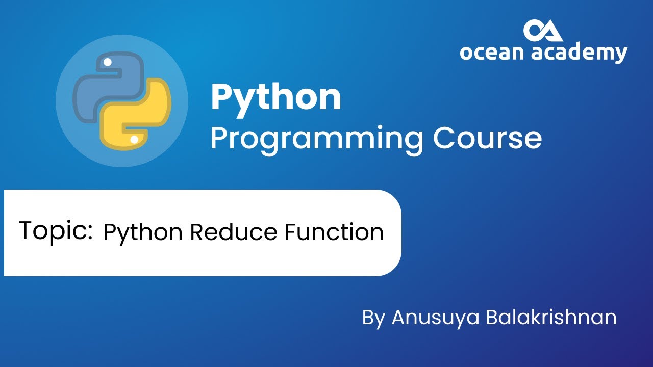 Python Reduce function in tamil #oceanacademy #python #reduce #functionsinpython #inbuilt
