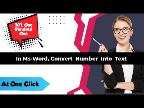 How to Convert Number to Words (Numerical to Words) in Ms- Words ? @ One Click.