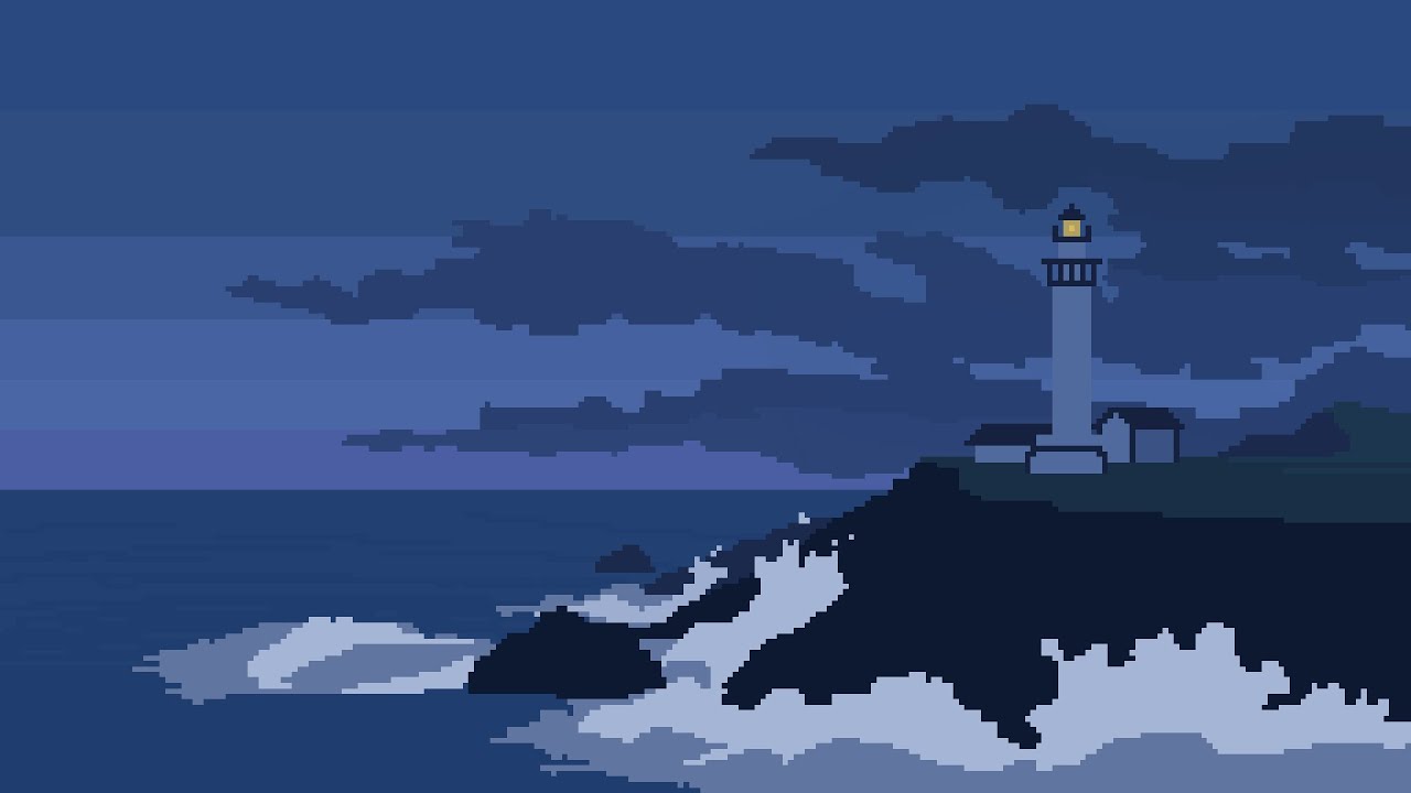 Pixel Animation - Ocean Wave Loop