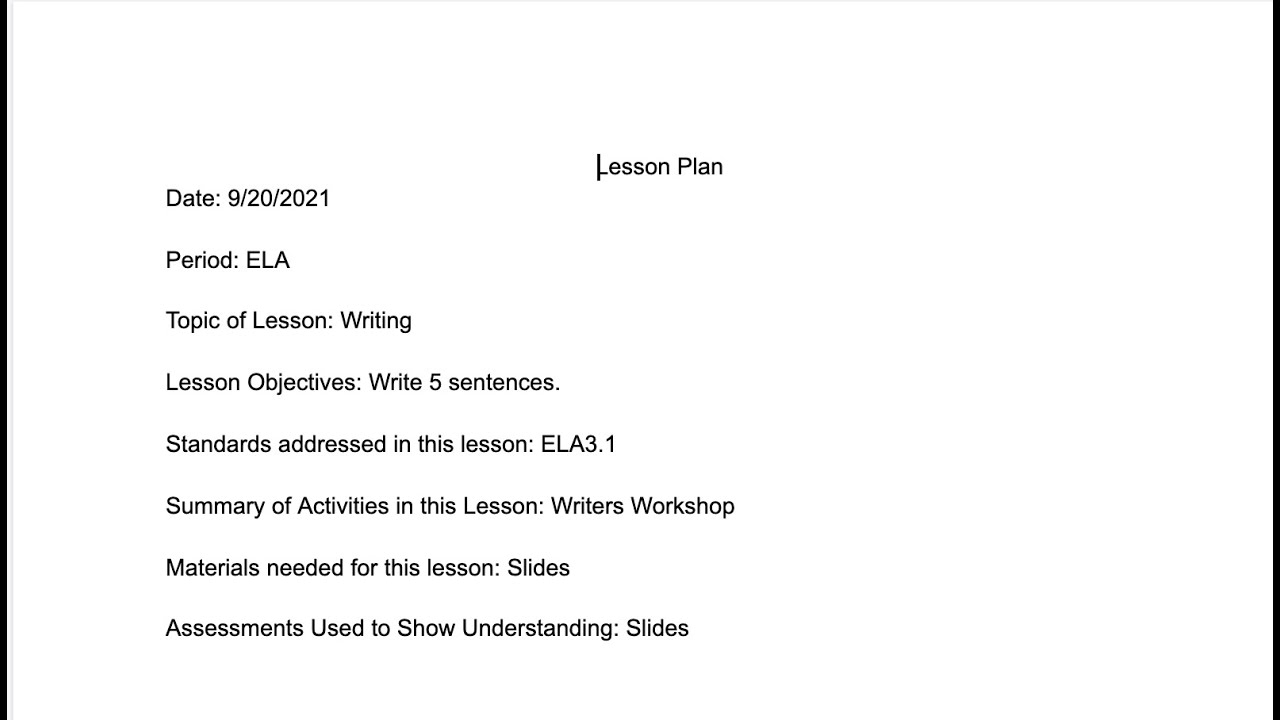 Lesson Plan Hack with Google Forms to Google Docs