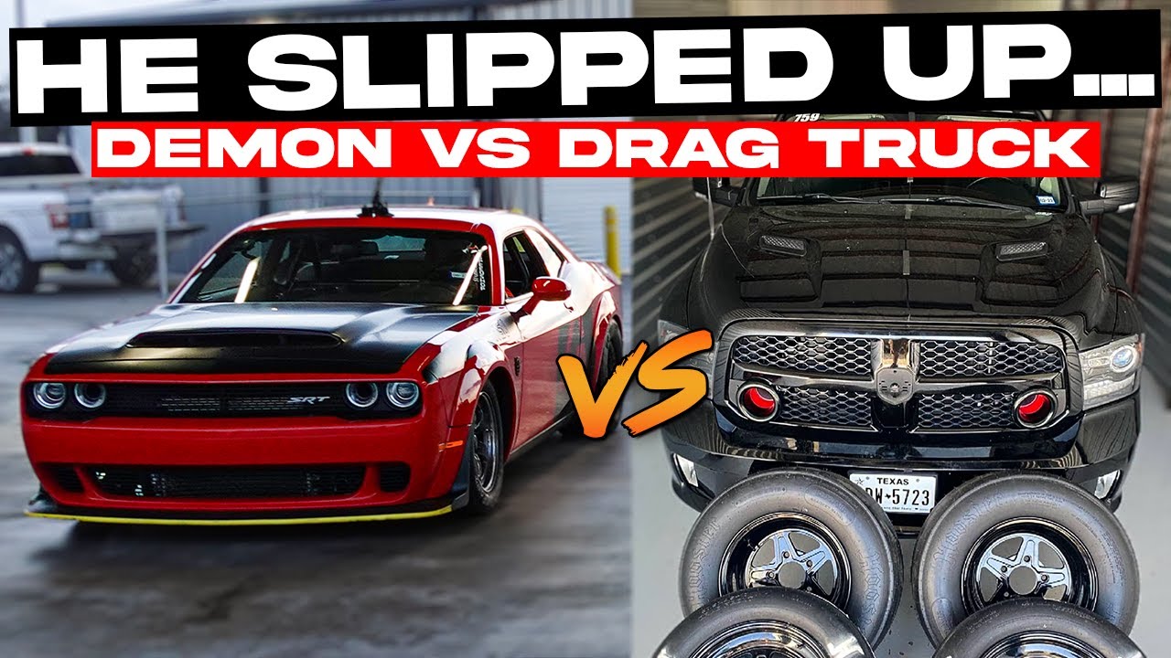 Modded Dodge Demon Races Tuned Ram R/T Drag Truck, Needs a Lot More ...