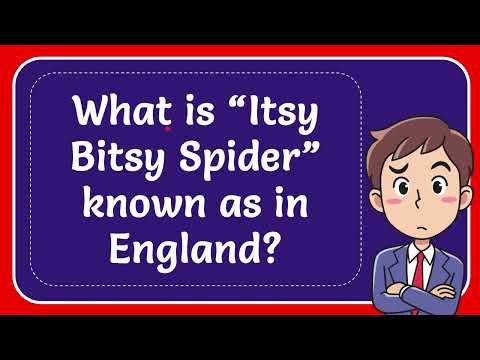 What is “Itsy Bitsy Spider” known as in England?