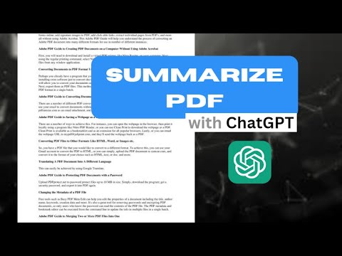 Summarizing PDFs with ChatGPT in Python