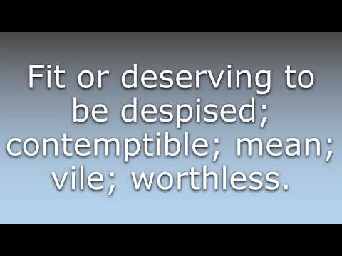What does Despicable mean?