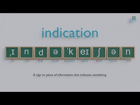 How to pronounce indication ?