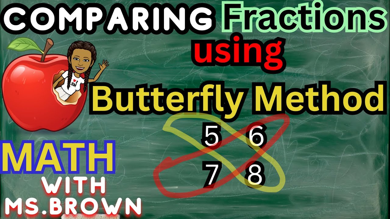 COMPARE FRACTIONS USING BUTTERFLY METHOD | GRADE 4-6