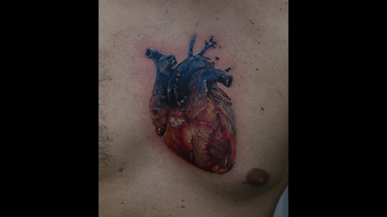 Surreal heart tattoo - time lapse